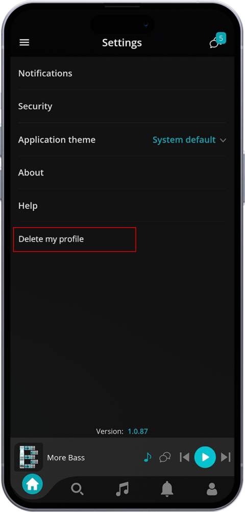 Request Delete My Data | More Bass